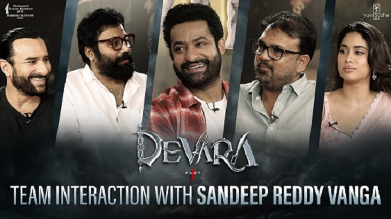 Devara Team Interaction with Sandeep Reddy Vanga | NTR, Saif Ali Khan, Janhvi, Koratala Siva ...
