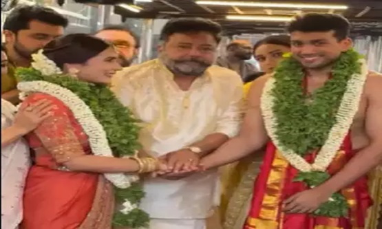 Kalidas Jayaram and Tarini Kalingarayar get married in traditional ...