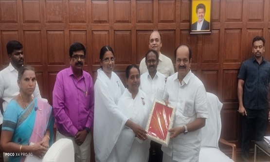 90th year celebration invitation card has given to Mr. JCD Prabhakar ...